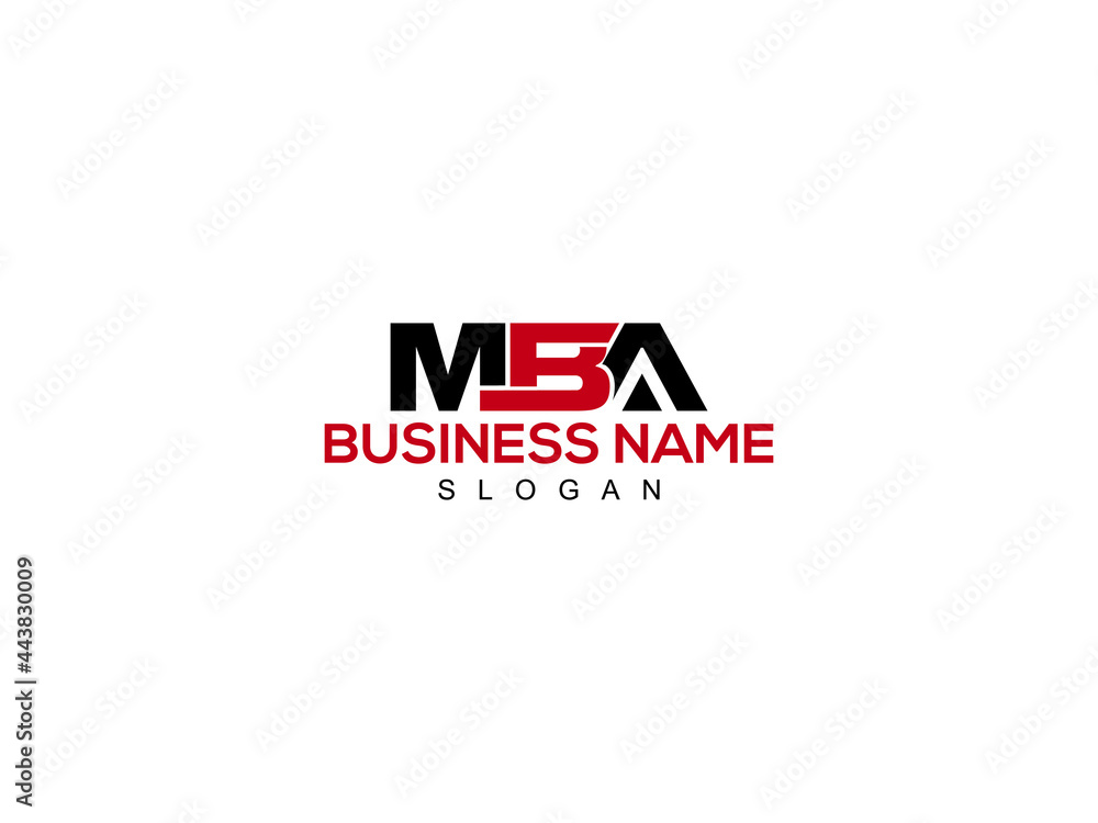 Letter MBA Logo Icon Vector Image Design For Company or Business Stock ...