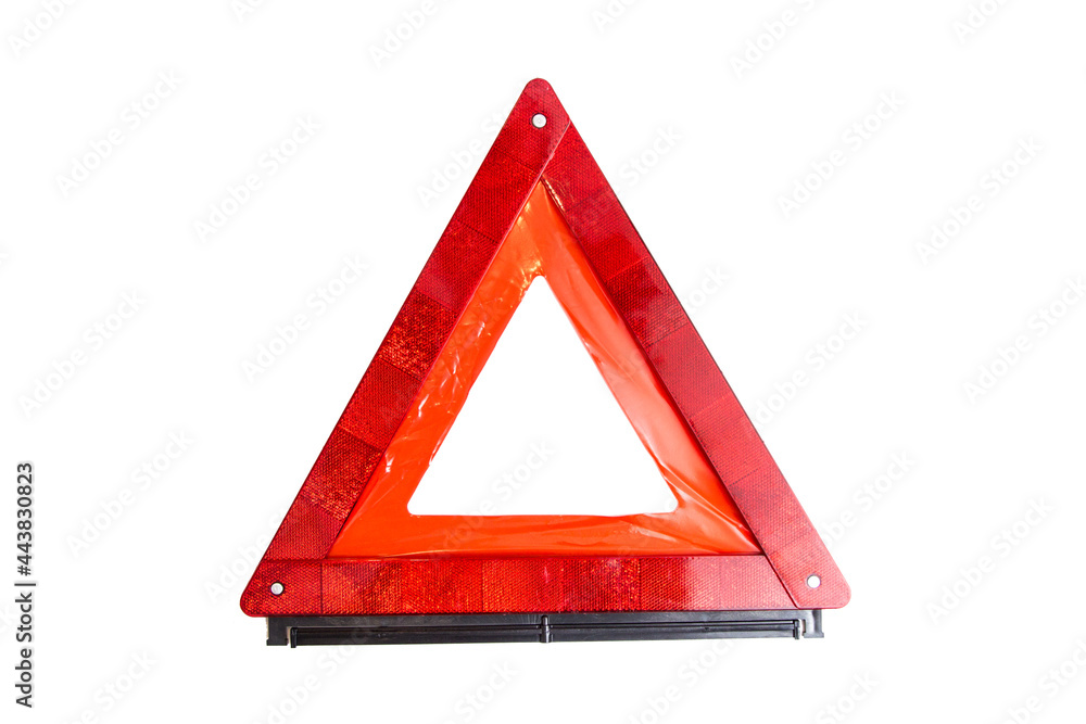 Emergency stop sign isolated on white background Stock Photo | Adobe Stock