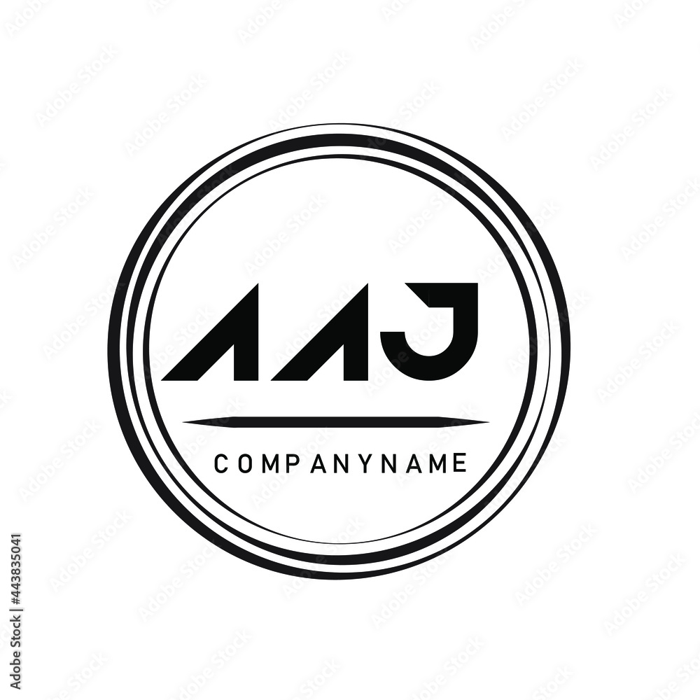 AAJ alphabet letter logo for company.creative letter logo for t-shirt ...