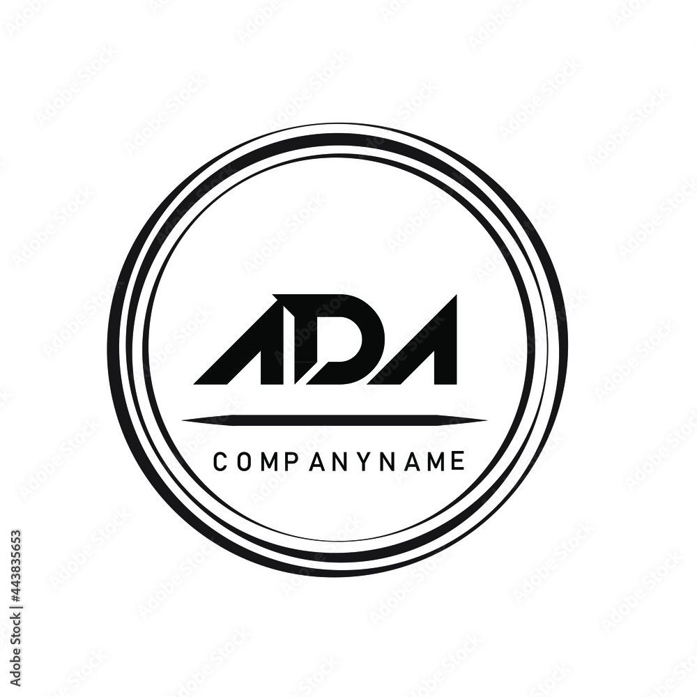 ADA alphabet letter logo for company.creative letter logo for t-shirt ...