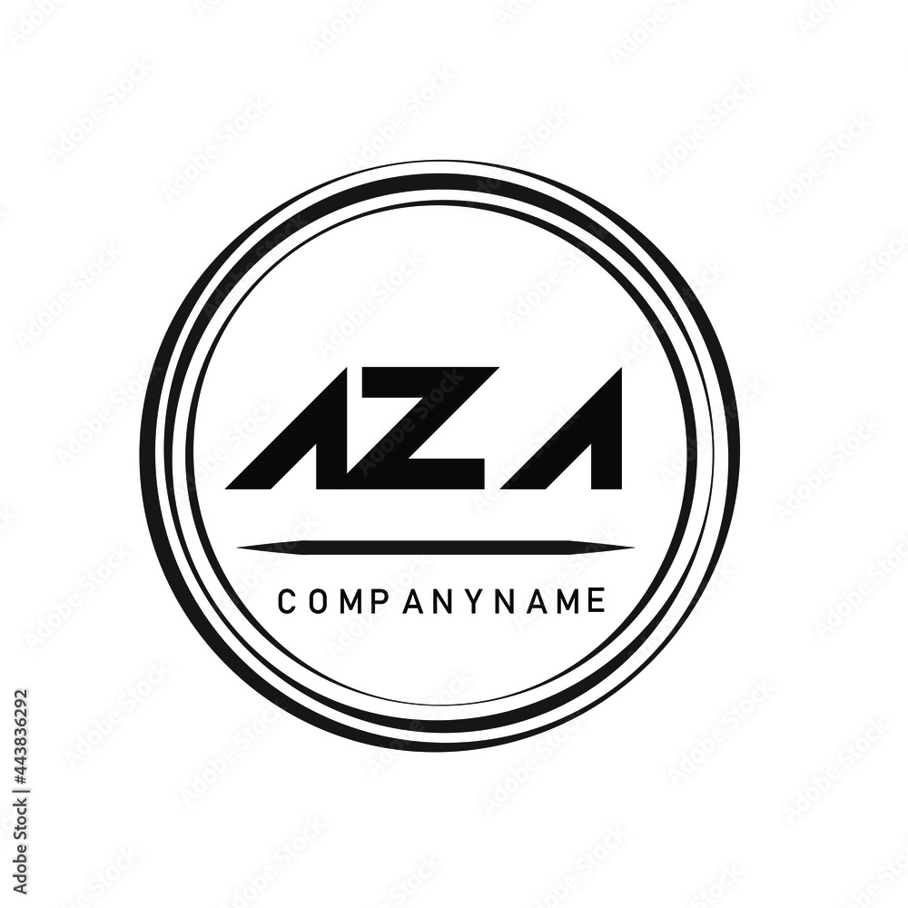 AZA alphabet letter logo for company.creative letter logo for t-shirt ...