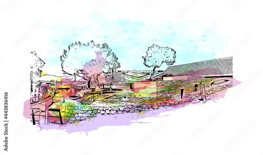 Building view with landmark of Ibiza town is the capital of Ibiza ...