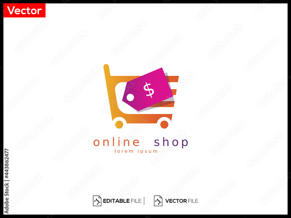 Gradient e-commerce logo collection Free Vector Stock Vector | Adobe Stock
