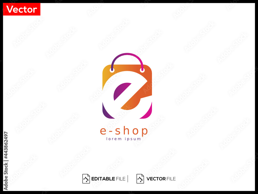 Gradient e-commerce logo collection Free Vector Stock Vector | Adobe Stock
