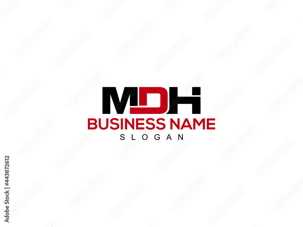 Letter MDH Logo Icon Vector Image Design For Company or Business Stock ...