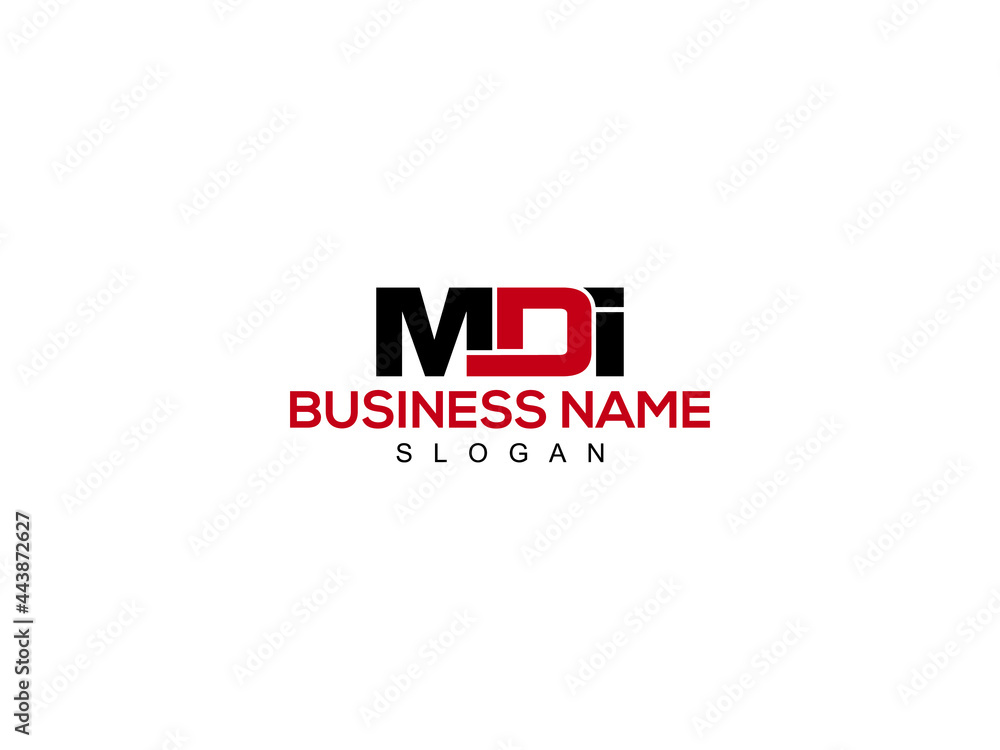 Letter MDI Logo Icon Vector Image Design For Company or Business Stock ...