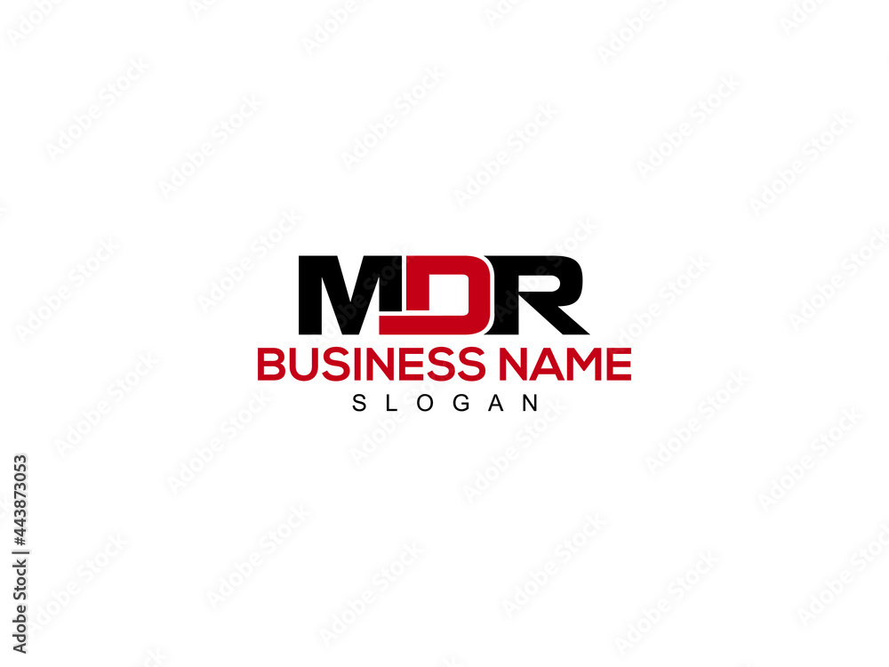 Letter MDR Logo Icon Vector Image Design For Company or Business Stock ...