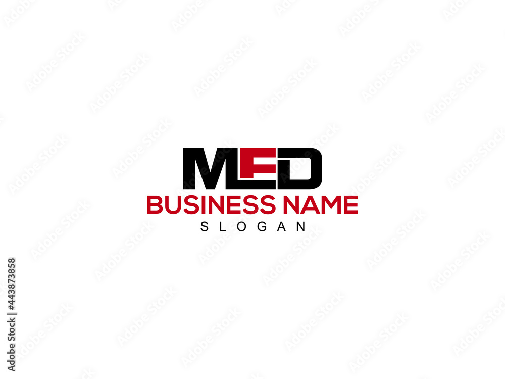 Letter MED Logo Icon Vector Image Design For Company or Business Stock ...