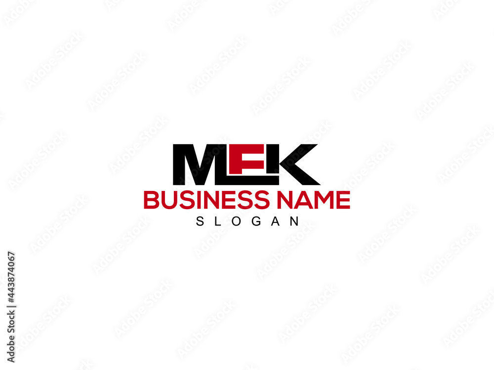 Letter MEK Logo Icon Vector Image Design For Company or Business Stock ...