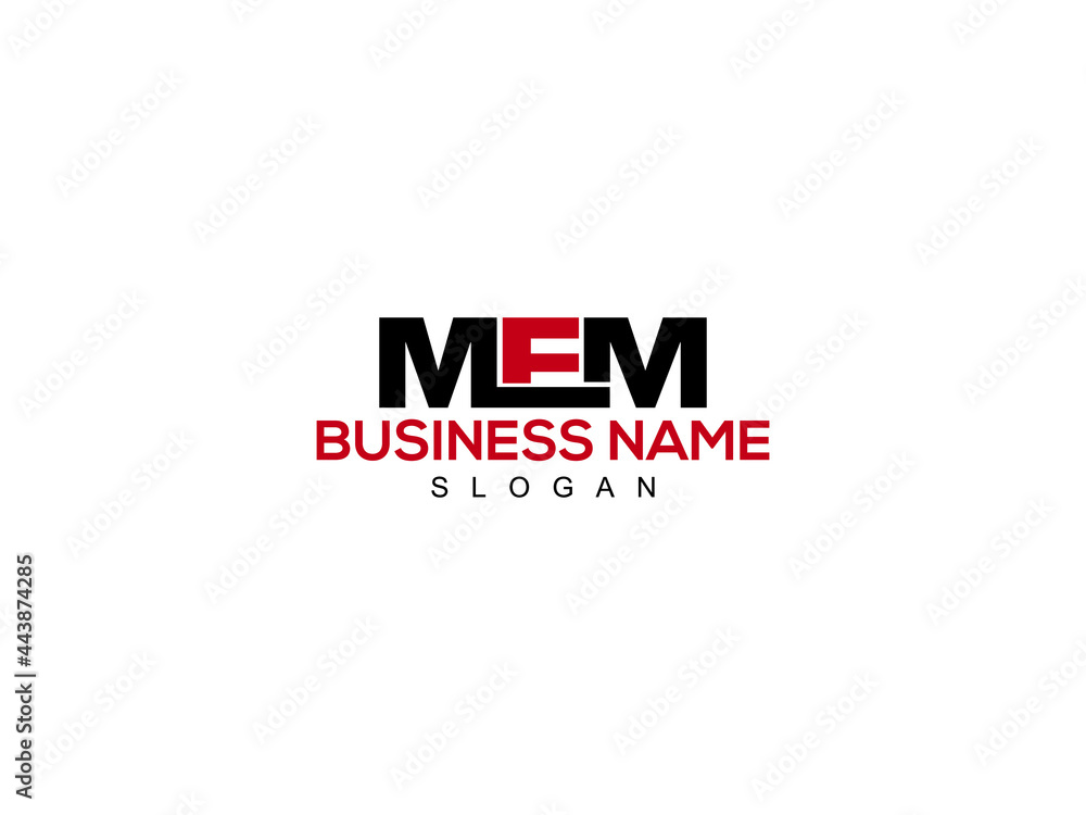 Letter MEM Logo Icon Vector Image Design For Company or Business Stock ...