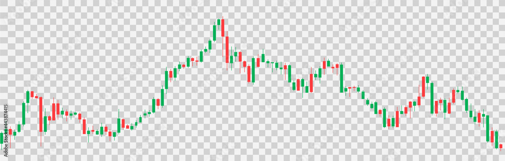 Candlestick trading graph isolated on png or transparent background ...