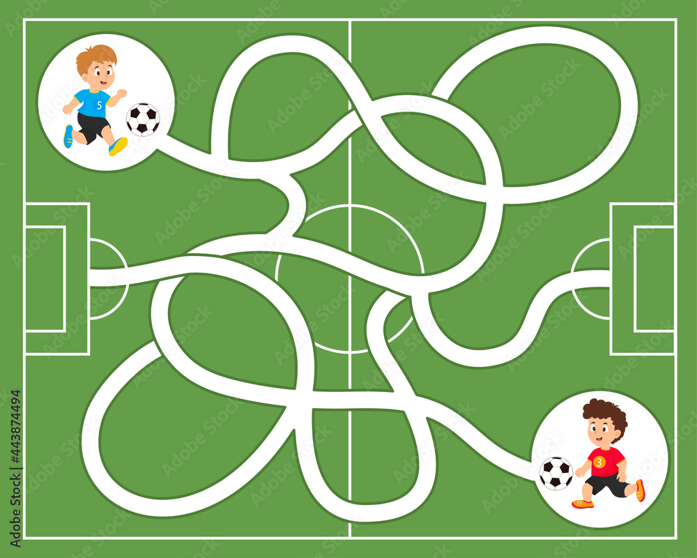 A game for children to develop logic. Go through the maze and count the ...