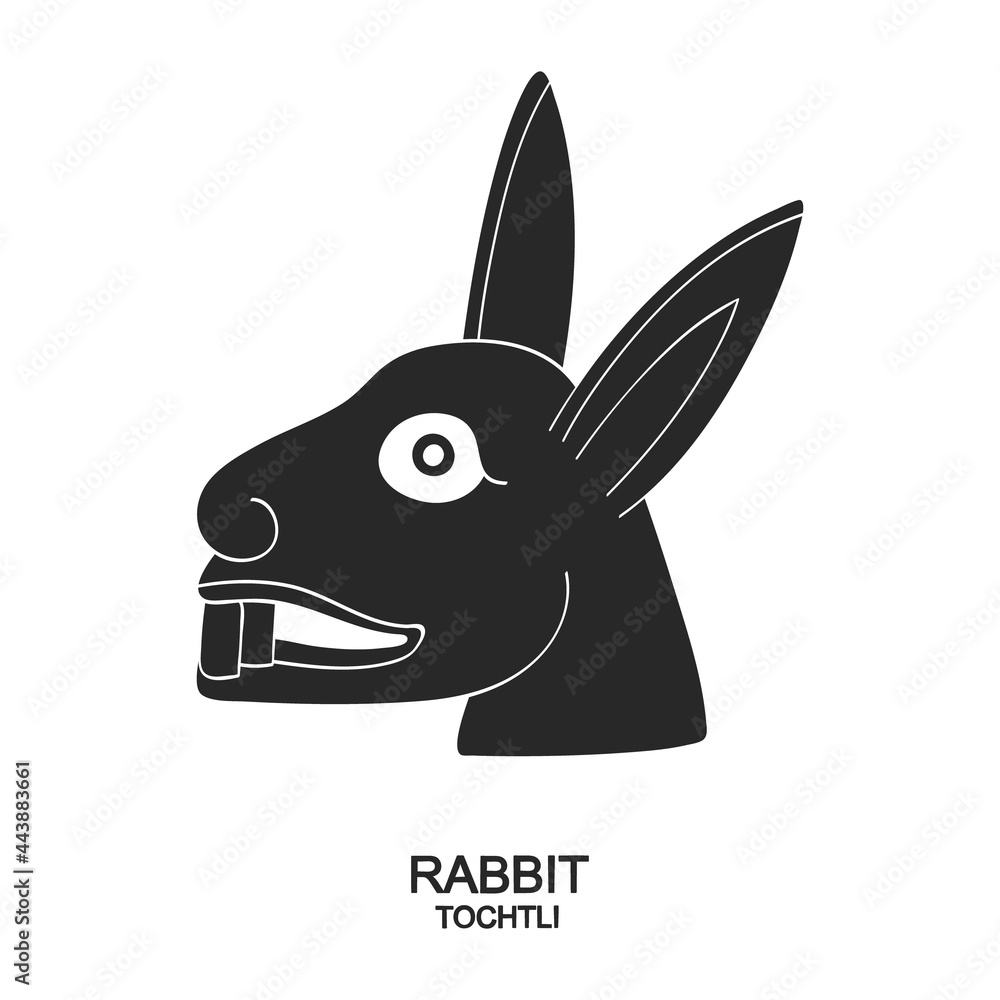 Vector icon with Glyph from Aztec calendar Tonalpohualli. Calendar day ...