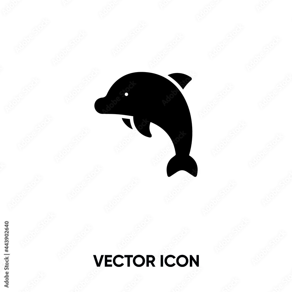 Dolphin vector icon . Modern, simple flat vector illustration for ...