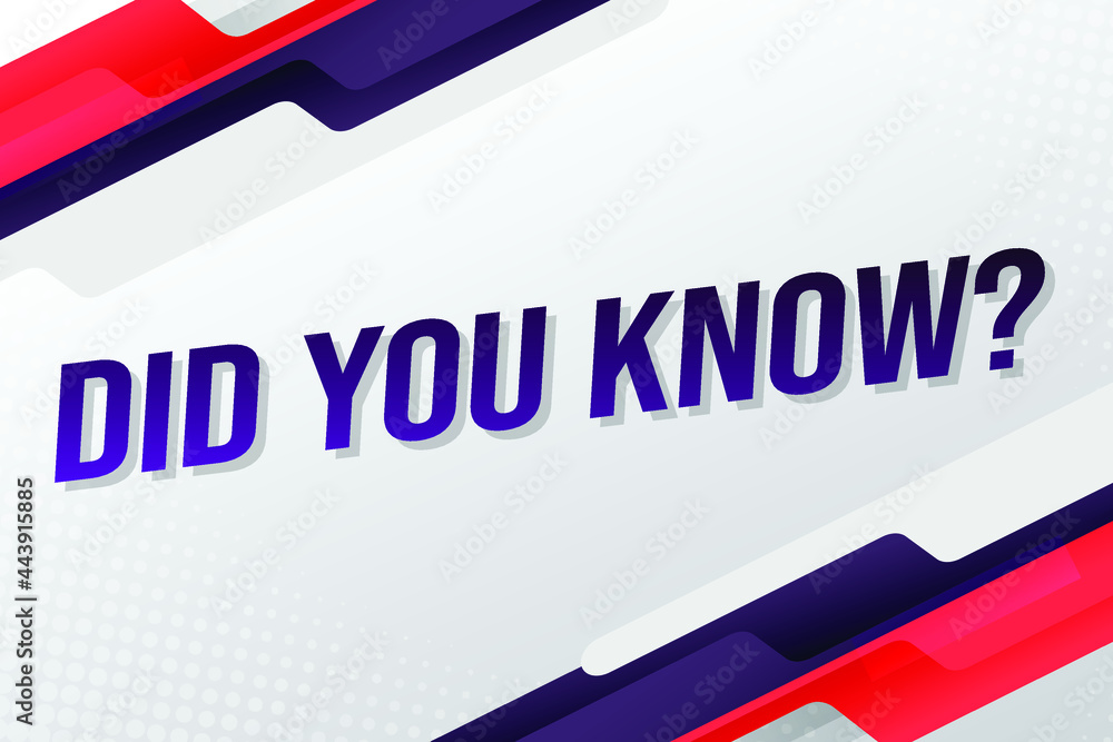 did you know word concept vector illustration with lines 3d style for ...