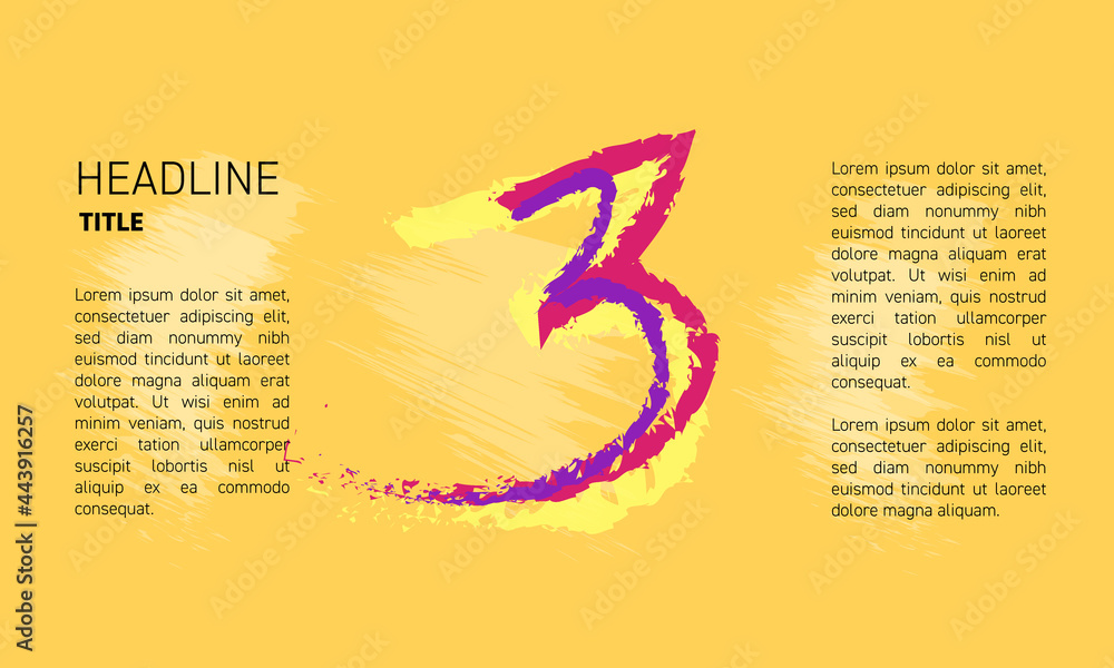 Drawing text art kids children alphabet and numbers layout template ...