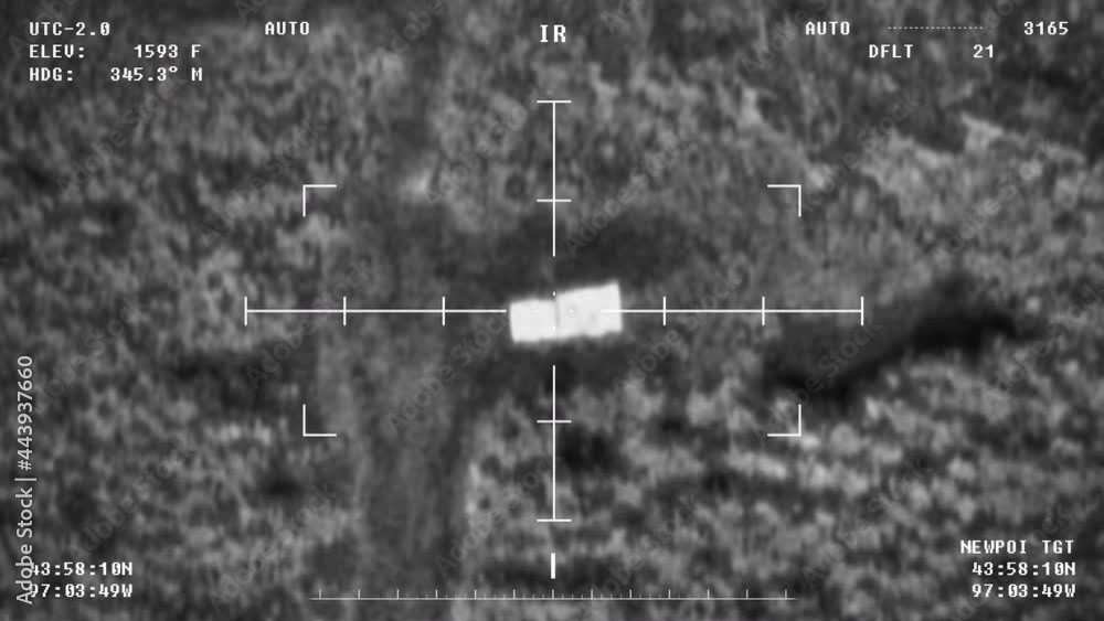 Military Software Interface. Scanning the field in search of the ...