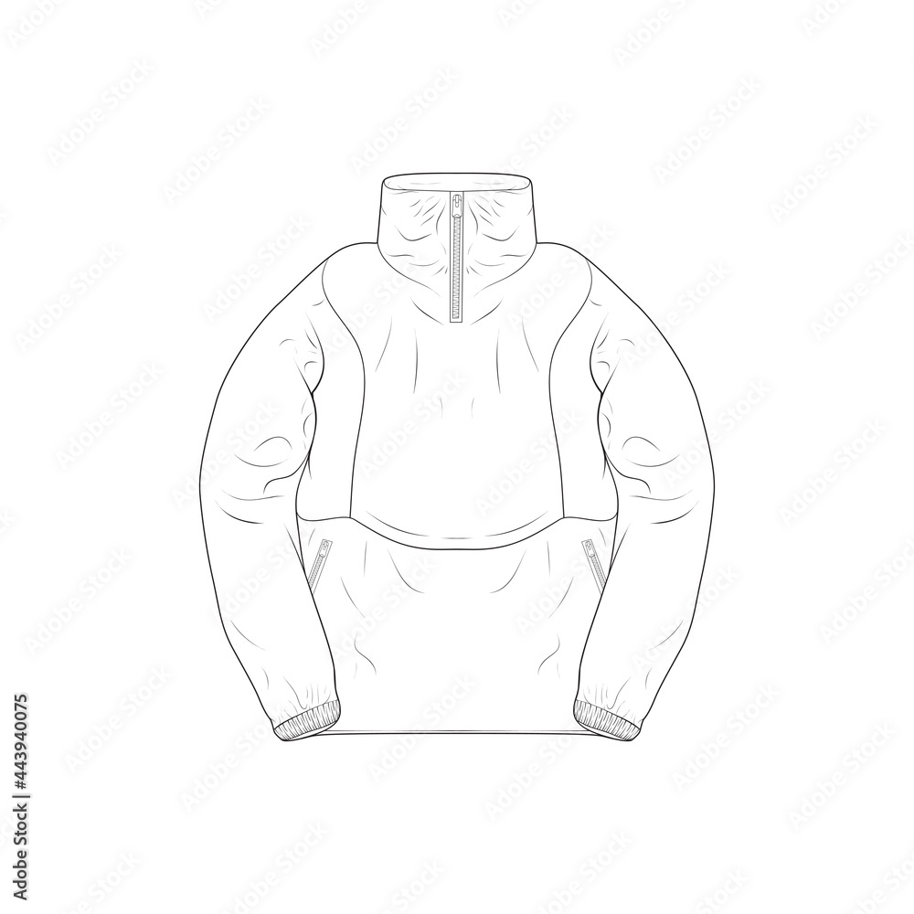 windbraker outline drawing vector, windbraker in a sketch style ...