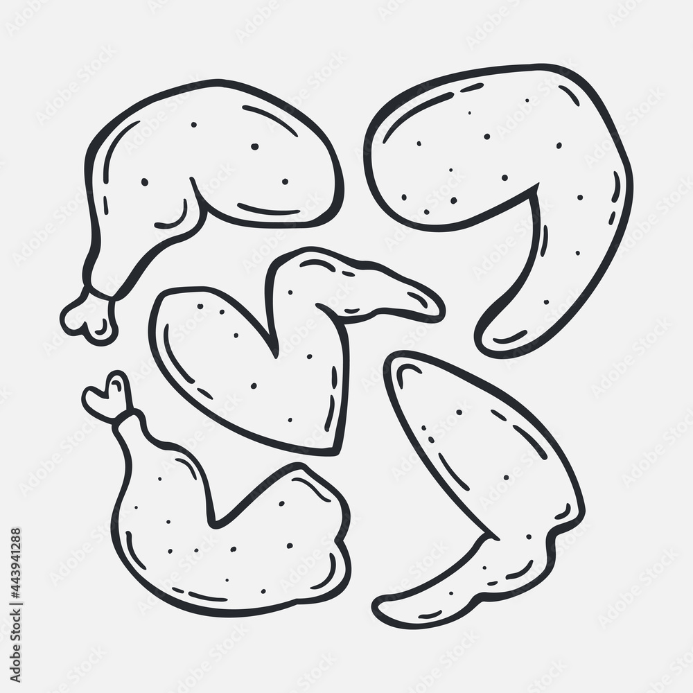 Fried Chicken Drawing