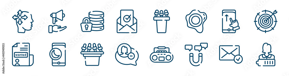 introvert icons set such as embrace, verified, swipe up, wanted ...