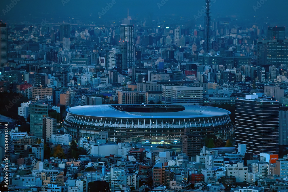 The New National Stadium, Olympic Stadium in Tokyo, Japan Stock Photo ...