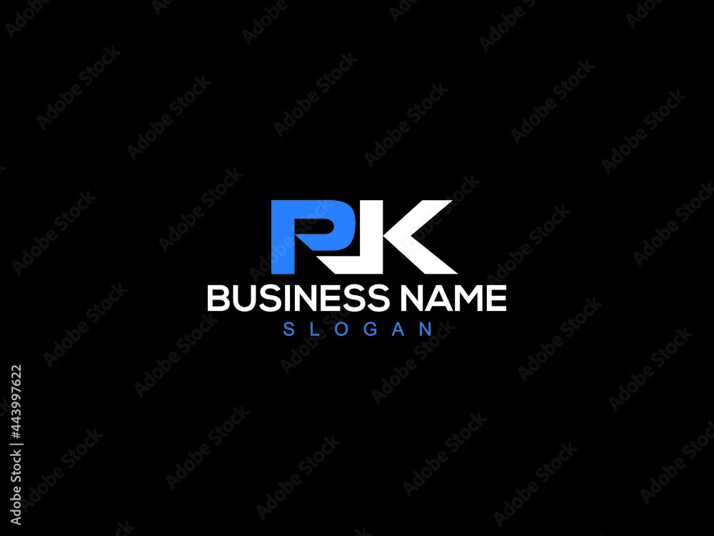 Letter PK Logo, creative pk company logo icon vector for business Stock ...
