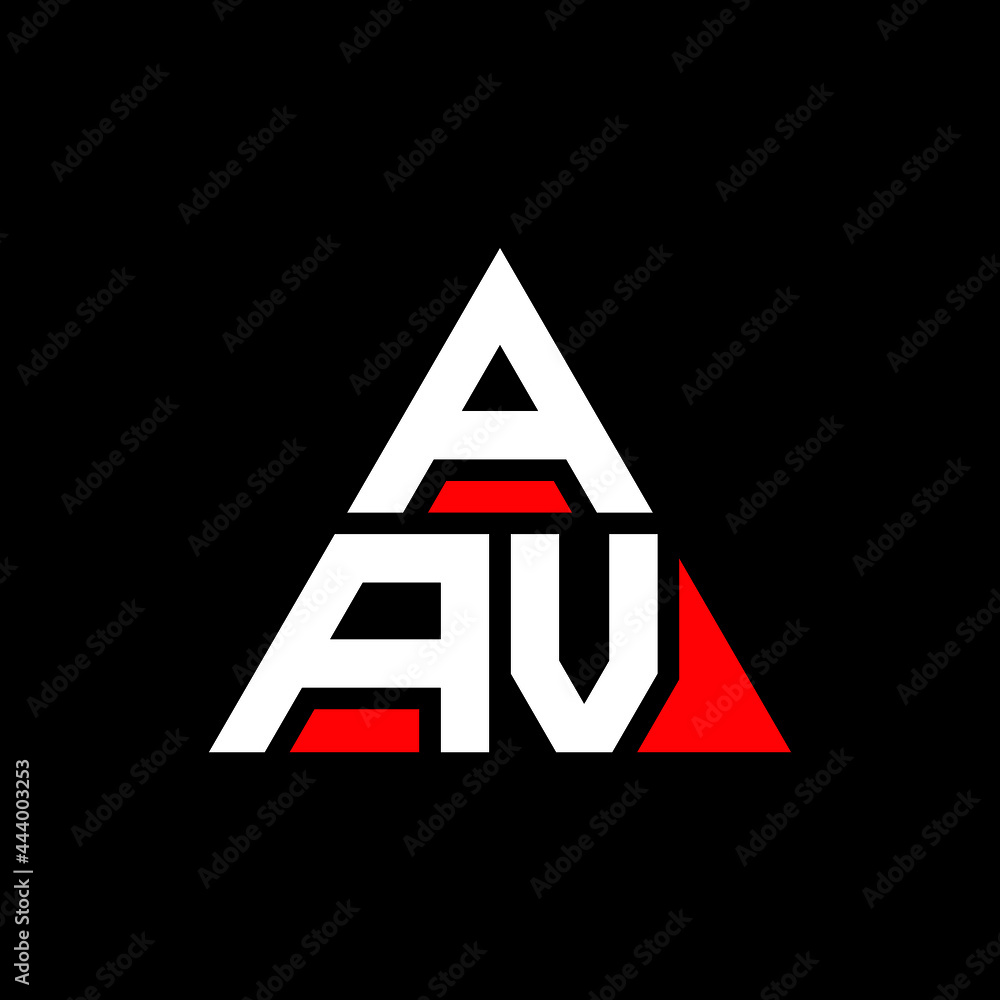 AAV triangle letter logo design with triangle shape. AAV triangle logo ...
