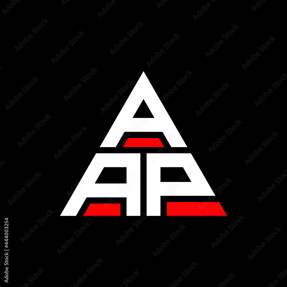 AAP triangle letter logo design with triangle shape. AAP triangle logo ...