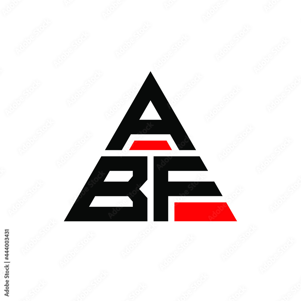 ABF triangle letter logo design with triangle shape. ABF triangle logo ...