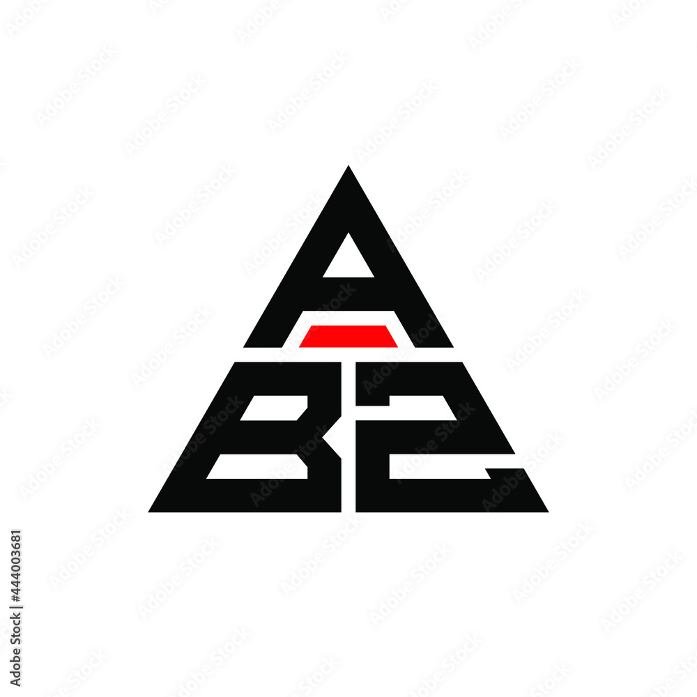 ABZ triangle letter logo design with triangle shape. ABZ triangle logo ...