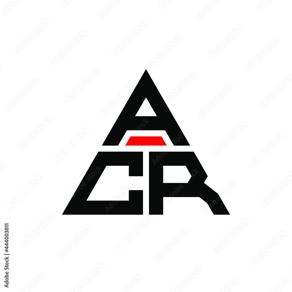 ACR triangle letter logo design with triangle shape. ACR triangle logo ...