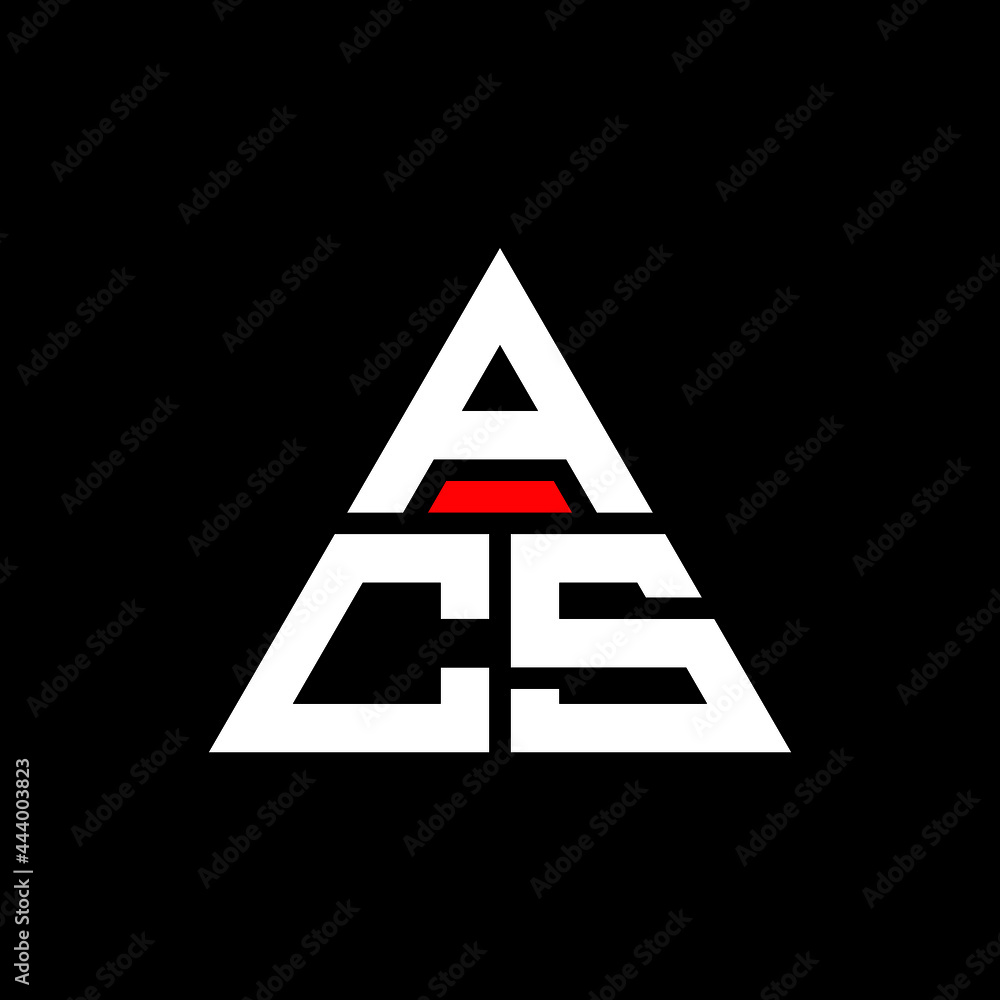 ACS triangle letter logo design with triangle shape. ACS triangle logo ...