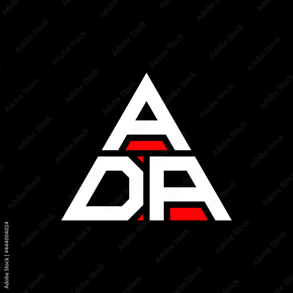 ADA triangle letter logo design with triangle shape. ADA triangle logo ...