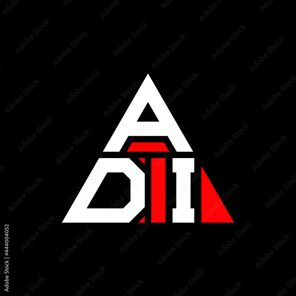 ADI triangle letter logo design with triangle shape. ADI triangle logo ...