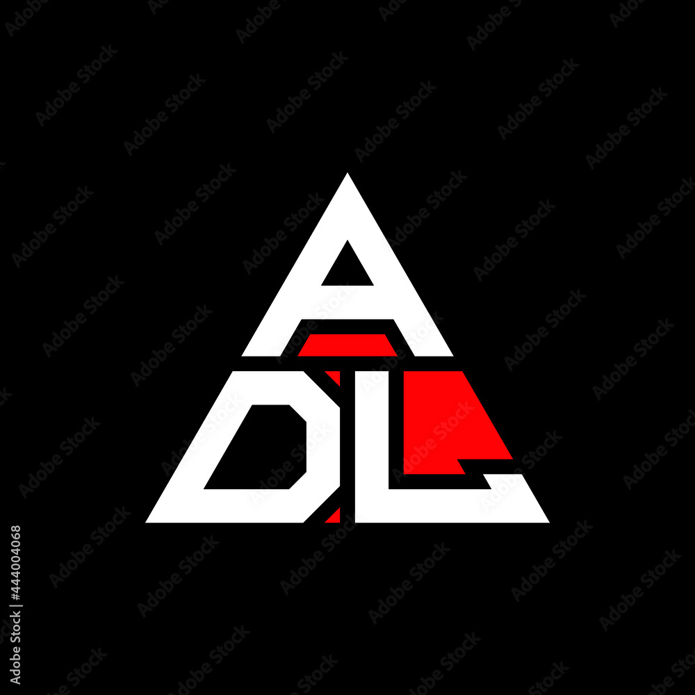 ADL triangle letter logo design with triangle shape. ADL triangle logo ...