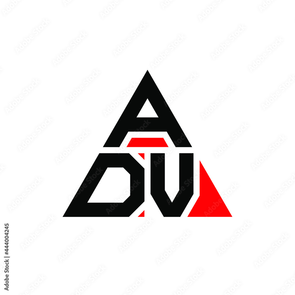 ADV triangle letter logo design with triangle shape. ADV triangle logo ...