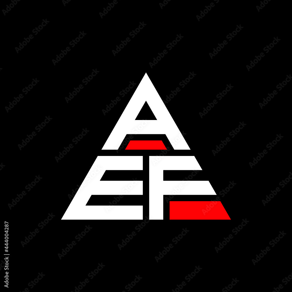 AEF triangle letter logo design with triangle shape. AEF triangle logo ...