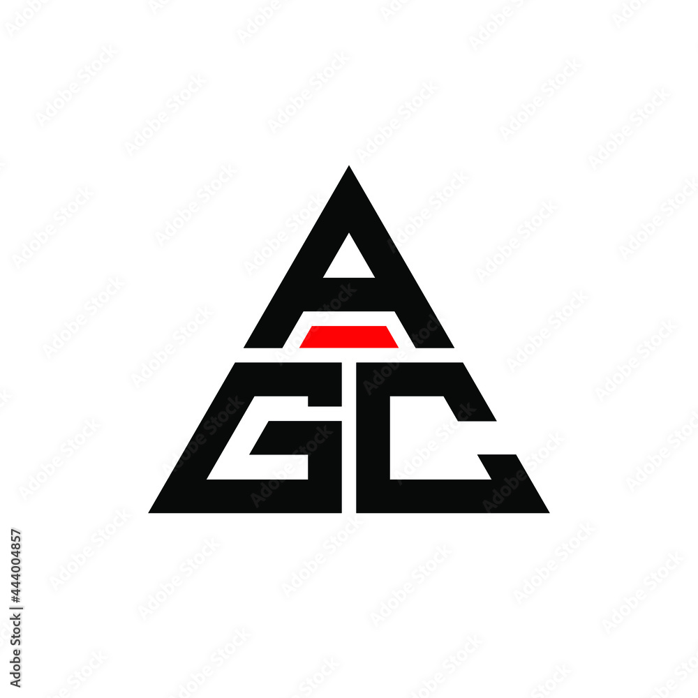AGC triangle letter logo design with triangle shape. AGC triangle logo ...