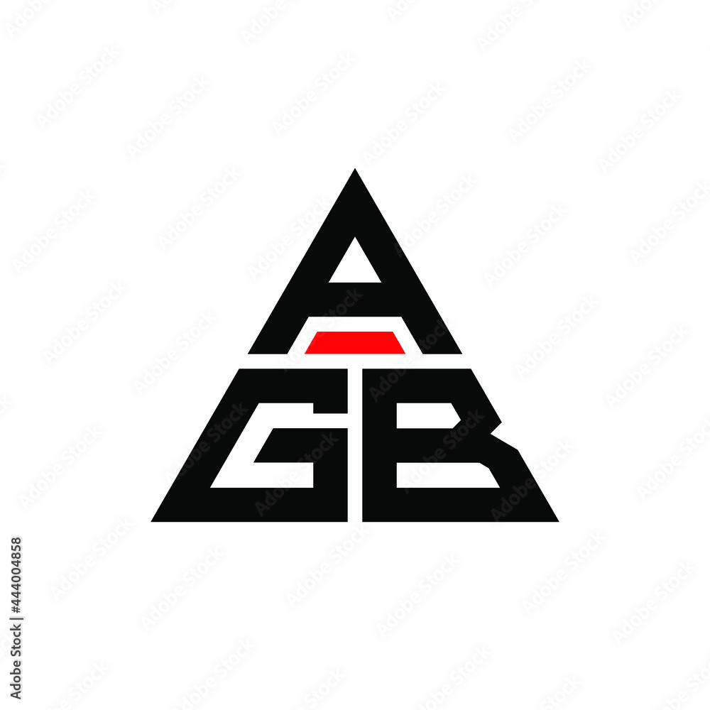 AGB triangle letter logo design with triangle shape. AGB triangle logo ...