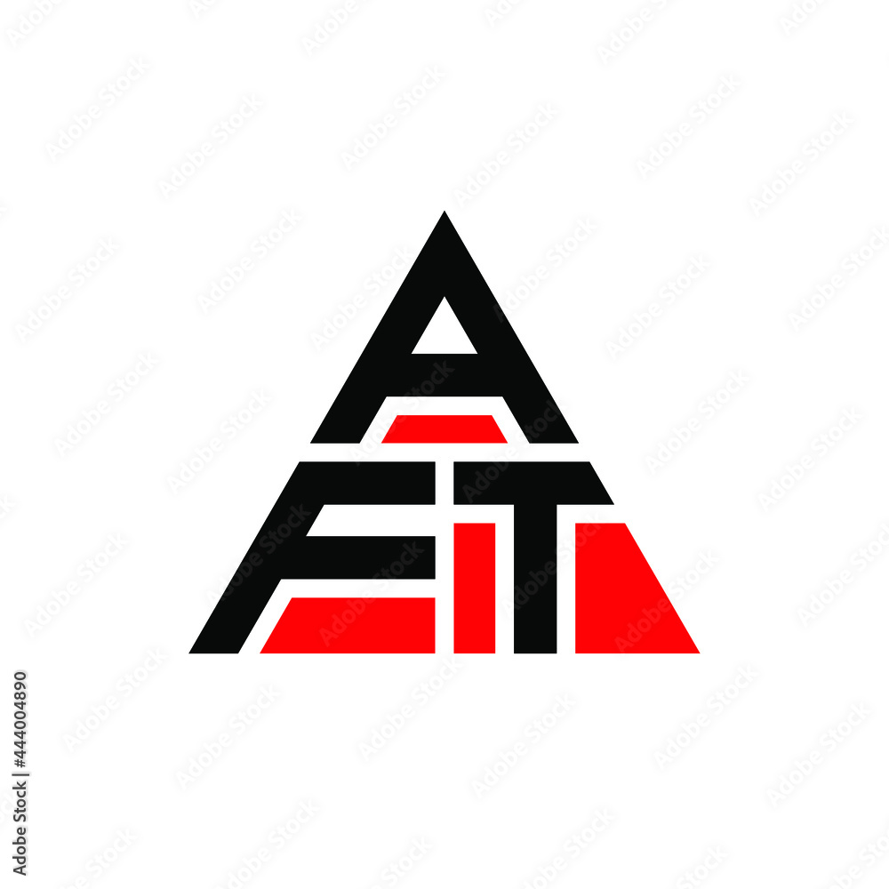 AFT triangle letter logo design with triangle shape. AFT triangle logo ...