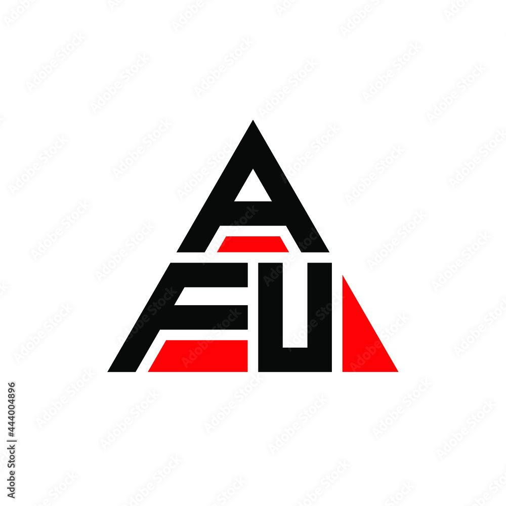 AFU triangle letter logo design with triangle shape. AFU triangle logo ...
