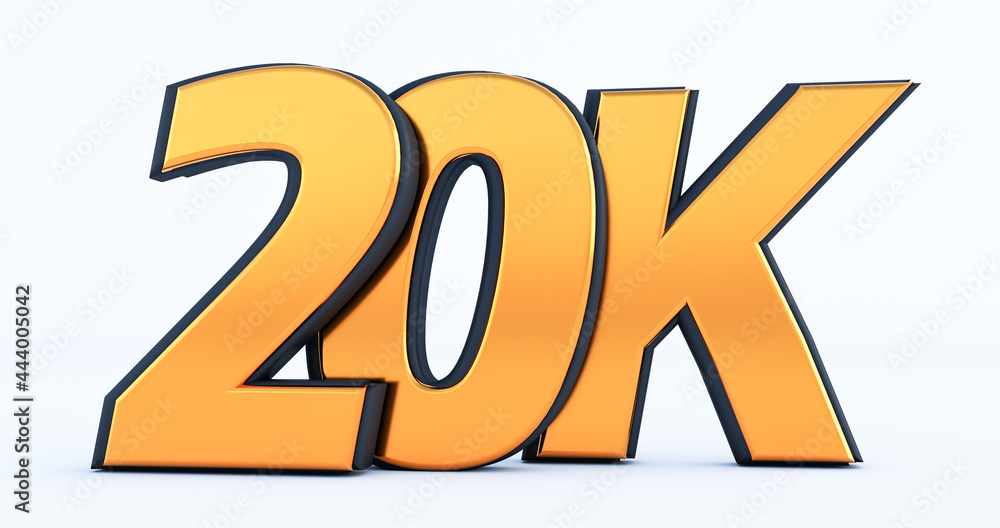 golden 20k or 20000 thank you, Web user Thank you celebrate of ...