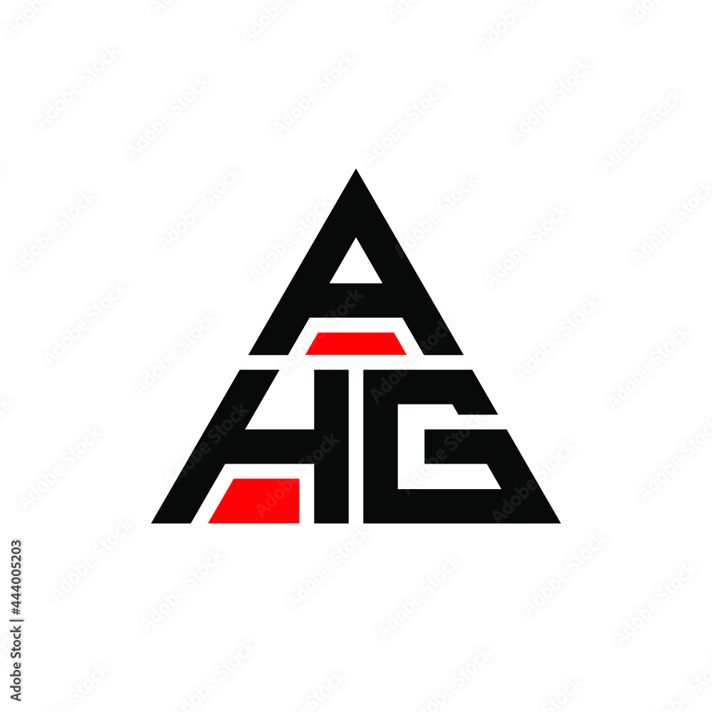 AHG triangle letter logo design with triangle shape. AHG triangle logo ...