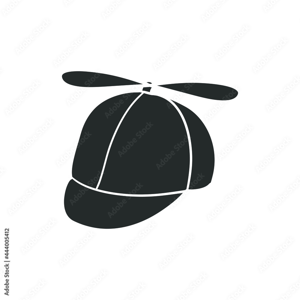 Propeller Cap Icon Silhouette Illustration. Hat Vector Graphic ...