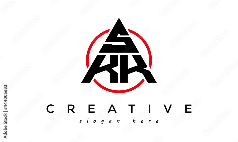 SKK triangle letter logo with circle Stock Vector | Adobe Stock