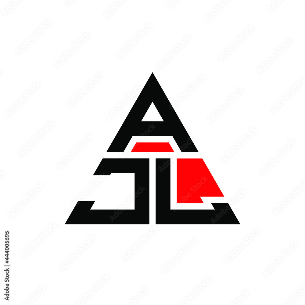 AJL triangle letter logo design with triangle shape. AJL triangle logo ...