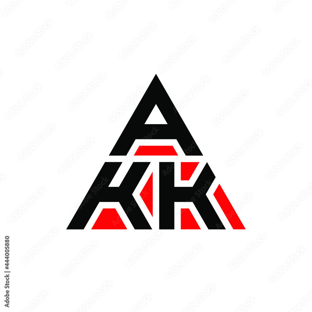 AKK triangle letter logo design with triangle shape. AKK triangle logo ...