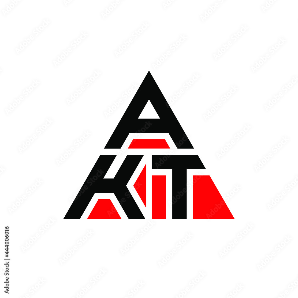 AKT triangle letter logo design with triangle shape. AKT triangle logo ...