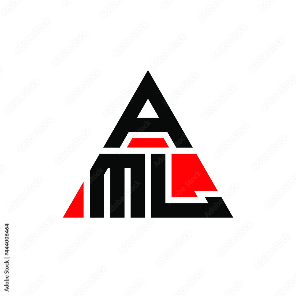 AML triangle letter logo design with triangle shape. AML triangle logo ...