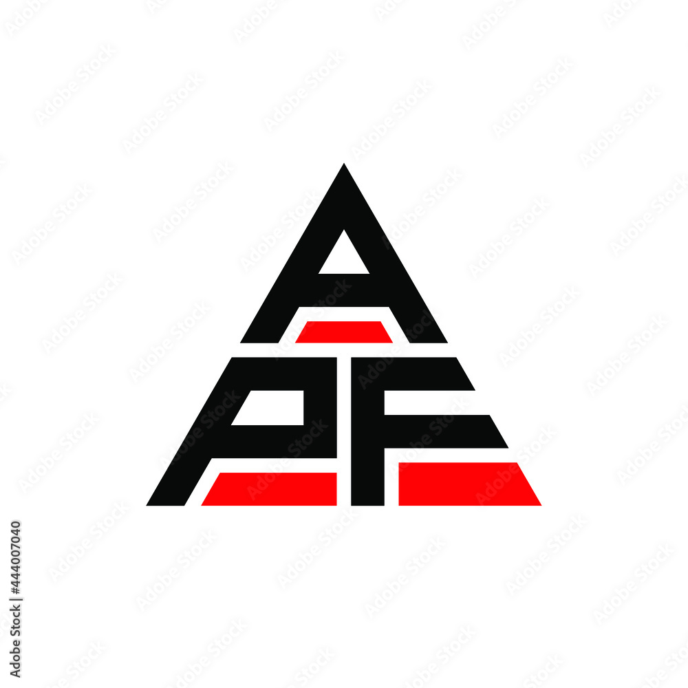 APF triangle letter logo design with triangle shape. APF triangle logo ...